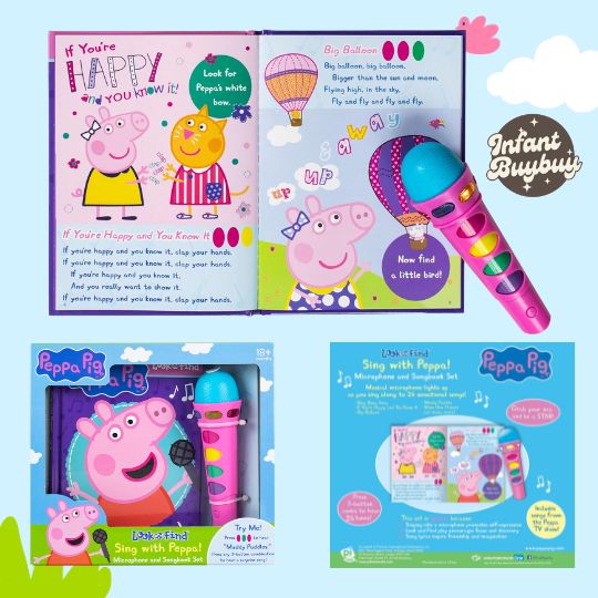 Peppa Pig Sing Along Microphone and Songbook Set – solobuybuy